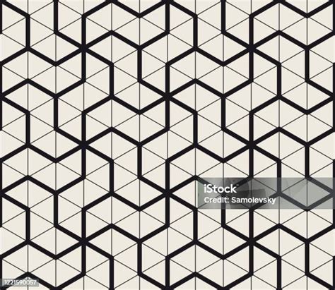 벡터 원활한 기하학적 패턴입니다 간단한 추상 선 격자 삼각형 격자 바둑판타리 배경 반복 0명에 대한 스톡 벡터 아트 및 기타 이미지 0명 검은색 격자 구조물 Istock