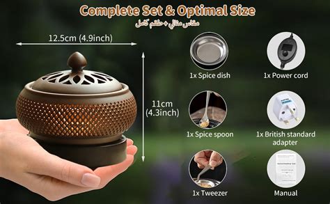 Ceramic Electric Incense Burner 5 Speed Timer Free Temperature