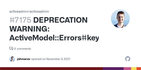 DEPRECATION WARNING ActiveModel Errors Keys Issue 7175