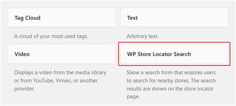Search Widget WP Store Locator