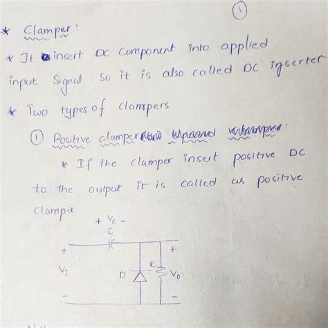 Solved For The Tutor Solve All Clamper Circuits Given Below And
