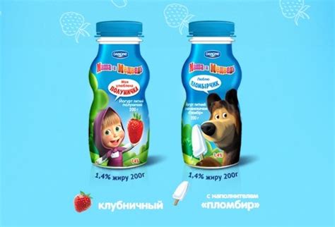 Серия продукции «Маша и Медведь» от DANONE | mama-znaet.com