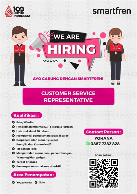 Lowongan Kerja Cs Representative Di Pt Smartfren Telecom Tbk Lokerjogja Id