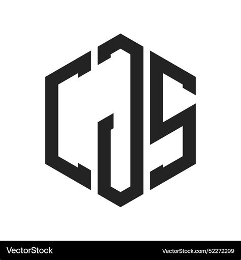 Cjs Logo Design Initial Letter Monogram Royalty Free Vector