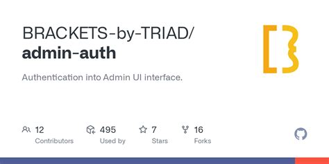 Github Brackets By Triadadmin Auth Authentication Into Admin Ui