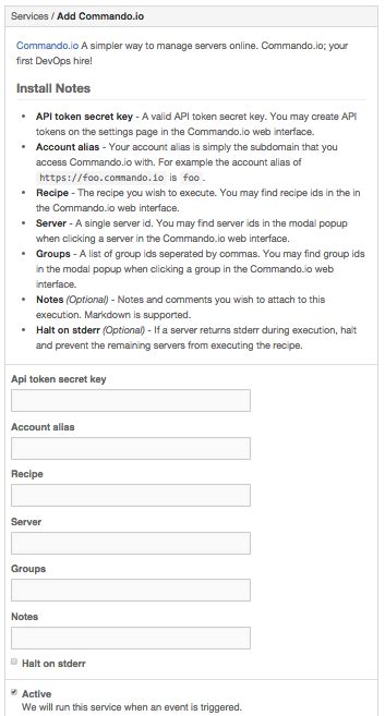 run executions via github push