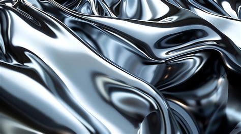 Premium Photo Abstract Background Of A Smooth Shiny Metallic Surface With Soft Flowing Curves