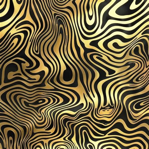 Premium Photo Abstract Swirling Gold And Black Patterns Creating A