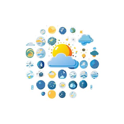 Weather Symbols Premium Ai Generated Vector