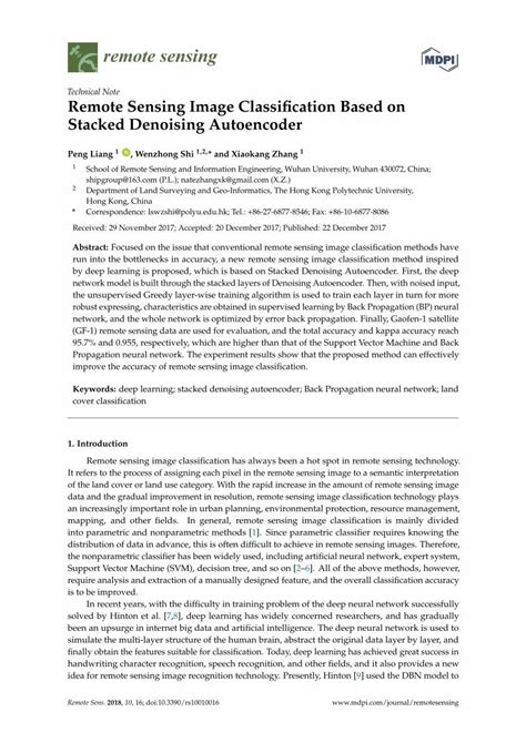 Pdf Remote Sensing Image Classification Based On Stacked Dokumentips
