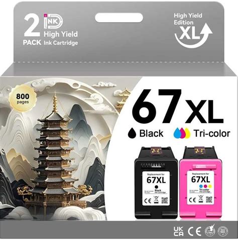 Cartridges Black Color 67xl Combo Pack Hp Ink 67 Work For Envy 6400