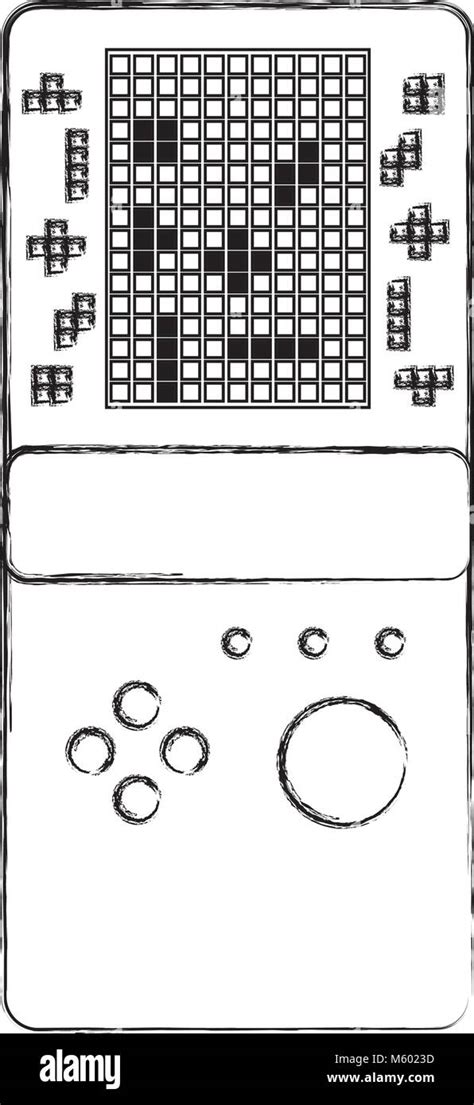 Portable Game Console Retro Game Tetris Stock Vector Image Art Alamy