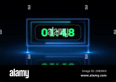 Countdown Timer Hud Futuristic Interference Countdown Timer Modern Hi