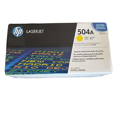 Hp Laserjet 504a Yellow Print Toner Cartridge Ce252a New Ebay