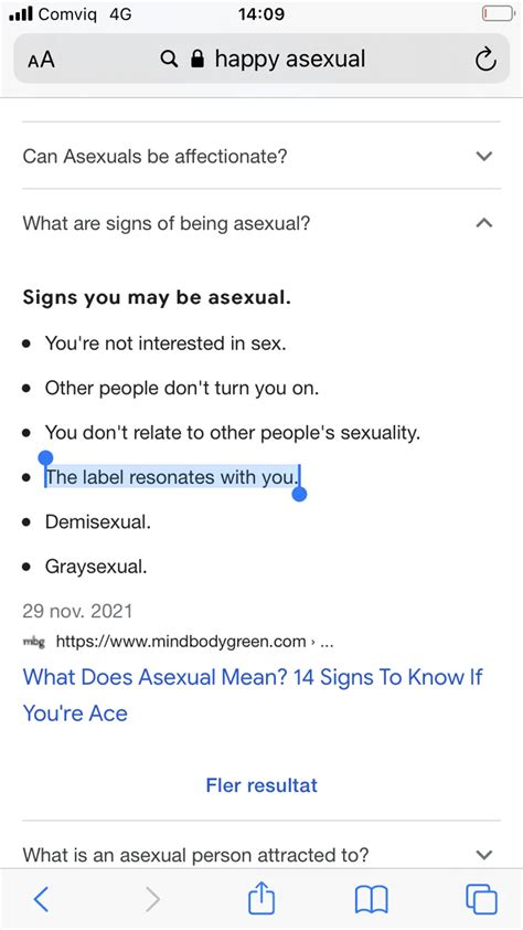 Asexual Signs Symptoms Support