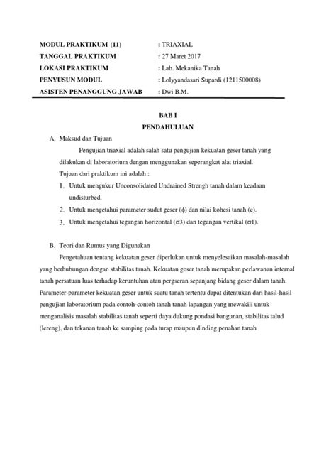 Uji Triaxial Pdf