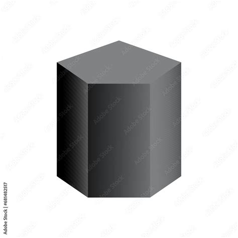 Vector Pentagonal Prism With Gradients And Shadow For Game Icon
