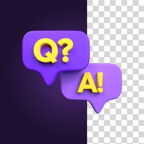 Premium Psd 3d Question And Answer Icon