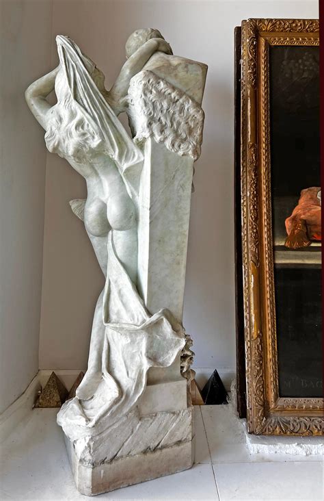 Unknown Erotic Sexual Mythological Marble Figural Nude Woman