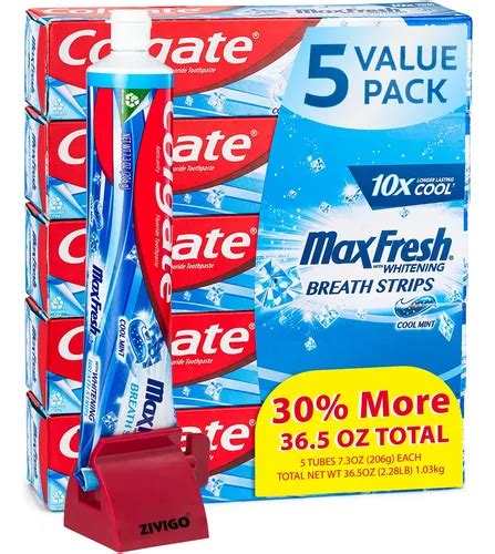 Toothpaste Colgate Max Fresh Whitening Cool Mint 216ml X5 Mercadolibre