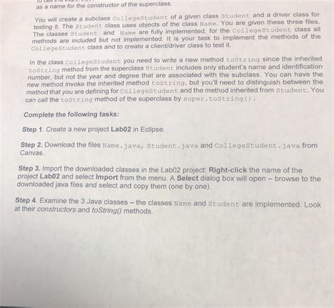 Solved As A Name For The Constructor Of The Superclass You