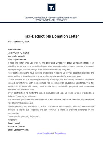 Free Printable Thank You Letter For Donation Template To Edit Online