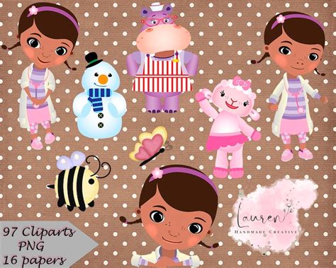 Doc Mcstuffins Doc Mcstuffins Clipart Doc Mcstuffins Birthday Doc Mcstuffins Digital Paper