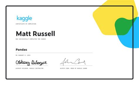 Matt Russell On Linkedin Matt Russell Completed The Pandas Course On Kaggle