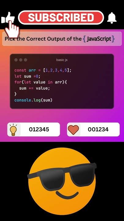 😕solve It 🙂javascript Education Mcq Test Viralvideo Song Love