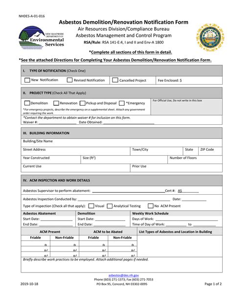 Form Nhdes A 01 016 Fill Out Sign Online And Download Printable Pdf New Hampshire