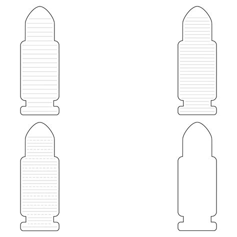 Bullet Shaped Writing Template Free Printable Papercraft Templates