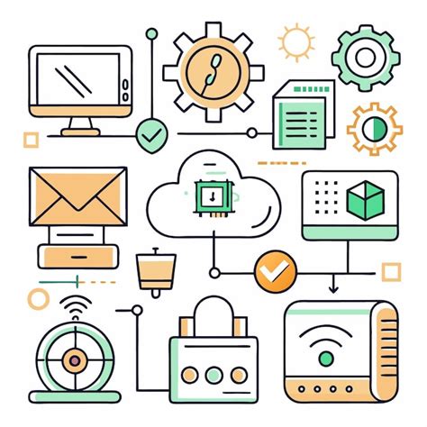 Connecting Devices Data In The Cloud With Secure Networks Premium Ai Generated Vector