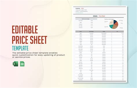 Editable Price Sheet Templates In Excel To Download
