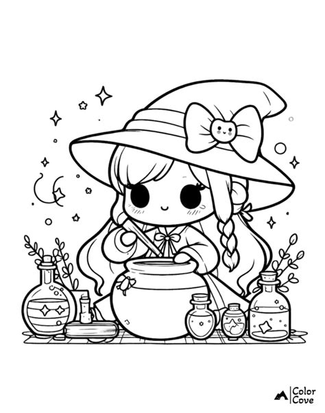 36 Free Cute Witch Coloring Pages The Color Cove Witch Coloring