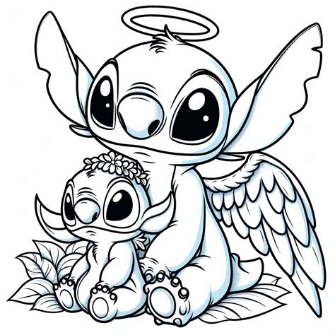 Angel Stitch Coloring Pages Coloring Nation
