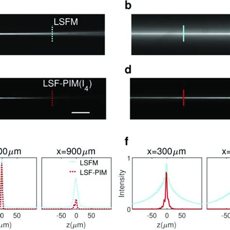 measured excitation of gaussian beam and bessel beam a b