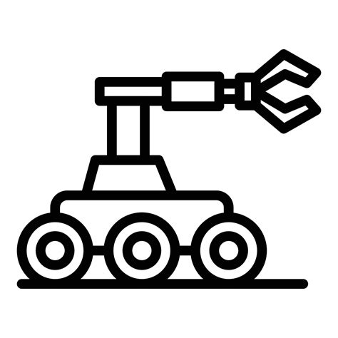 Space Robot Icon Outline Vector Future Bot 15100928 Vector Art At Vecteezy