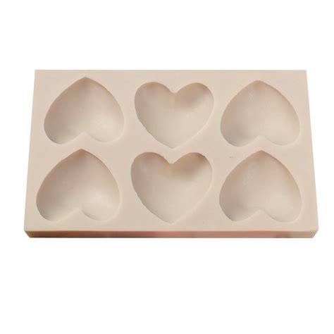 Badymincsl Love Chocolate Sugar Turning Mold 6 Cavity Silicone Heart