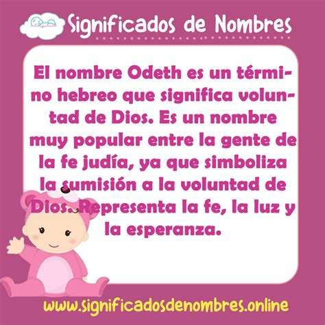 Significado De Odeth 【 Apodos Origen Y MÁs