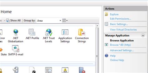 iis 7 5 binding feature is missing in action panel in iis 7 5 manager in window 7 stack overflow