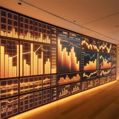 Dynamic Data Showcase Using Glowing Bar Charts And Graphs Generative Ai