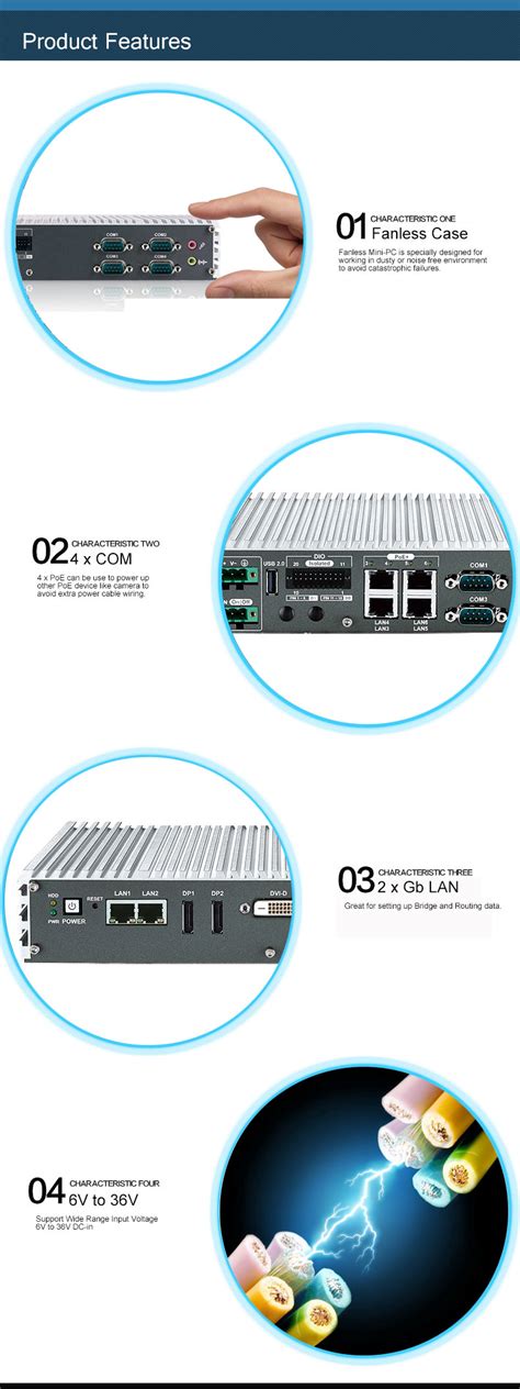 Echo F PoE Embedded Fanless Mini PC With PoE