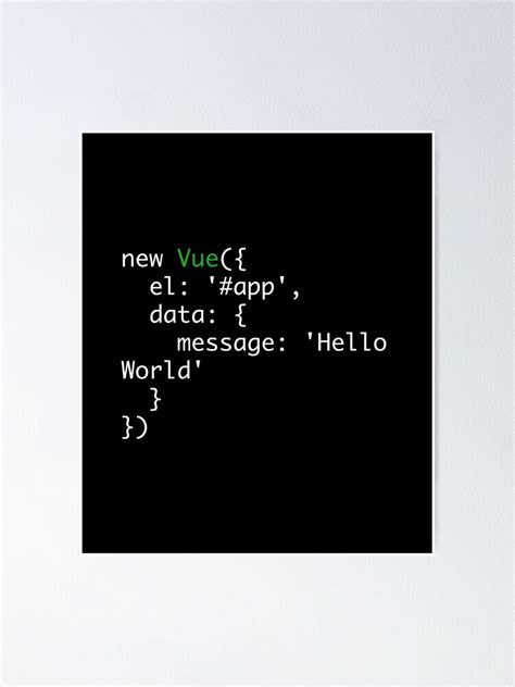 vuejs vue js javascript framework poster for sale by vladocar redbubble