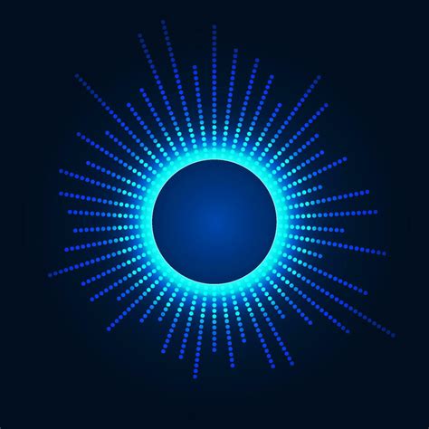 Abstract Background Technology Spherical Chip That Processes Commands And Transmits Data To The