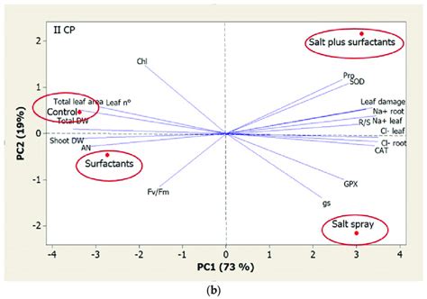 Principal Component Loading Plot And Scores Of The PCA On The Total And