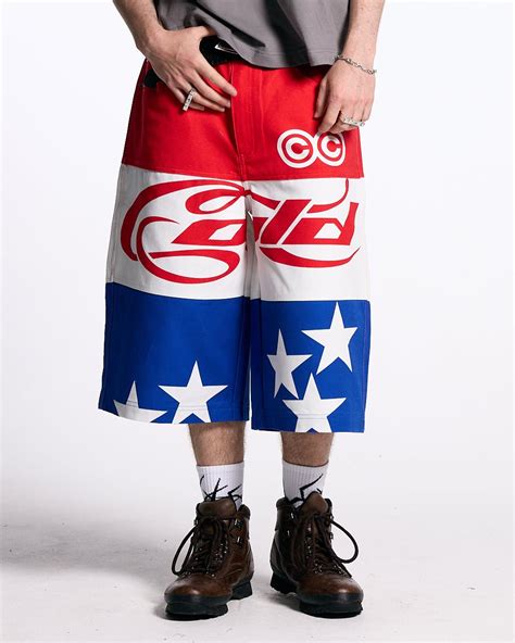 Stars Jorts Red White And Blue New Streetwear Fashion With Oversized