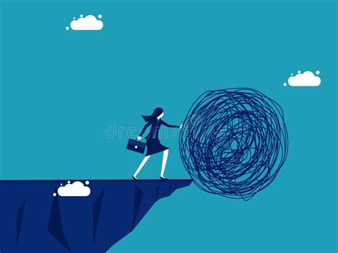 Eliminate Chaos Problems Businesswomen Leave The Chaos Stock Vector Illustration Of