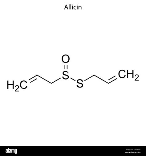 Skeletal Formula Of Allicin Chemical Molecule Stock Vector Image And Art