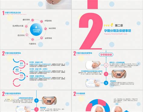 简约温馨妇产科孕期知识培训ppt模板 包站长