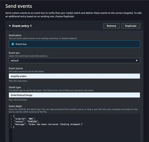 Connect To Amazon Eventbridge To Send And Receive Events Aws Amplify Gen 2 Documentation